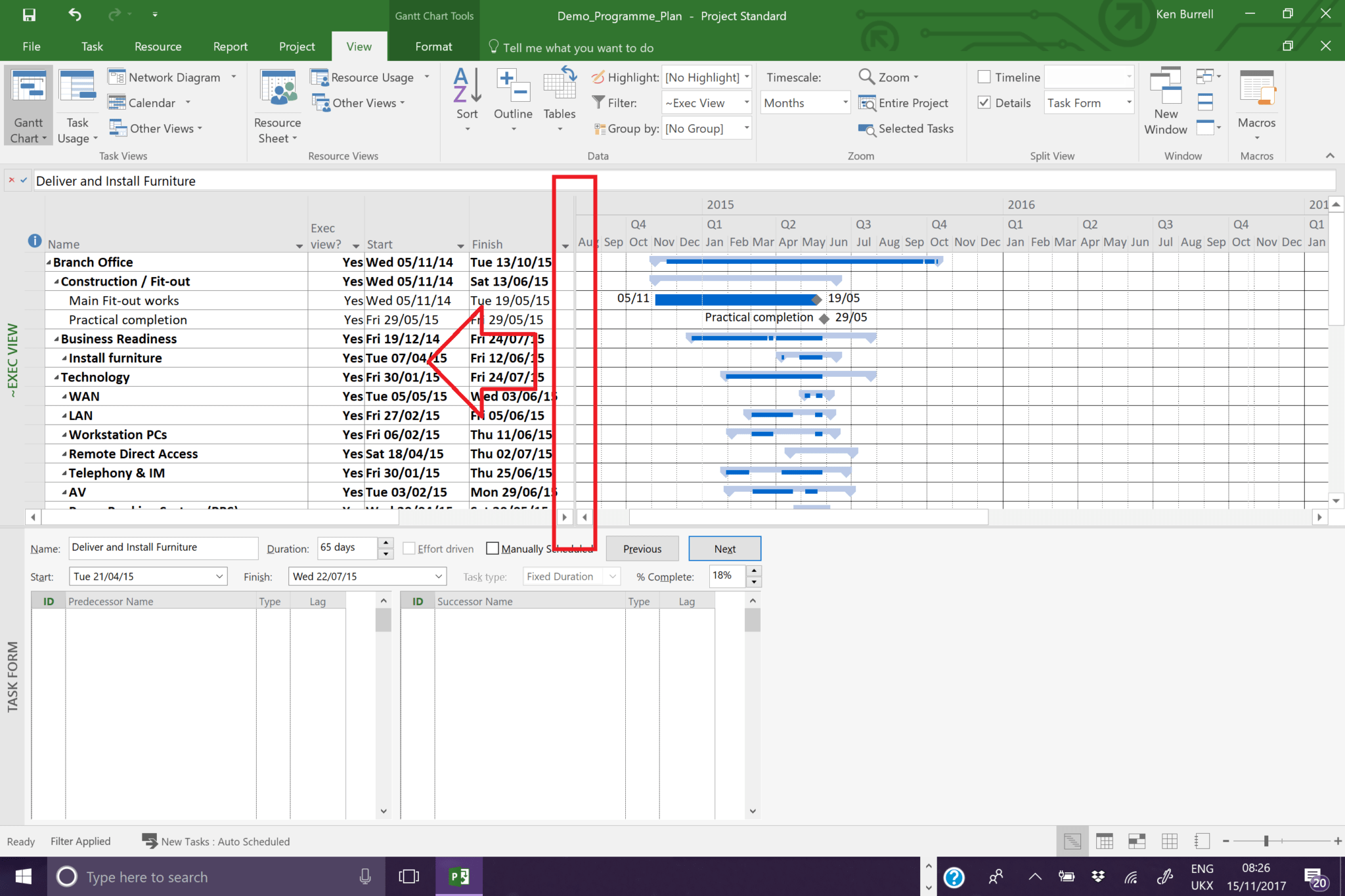 How to set up custom Gantt chart views in MS-Project ® - The PMO ...